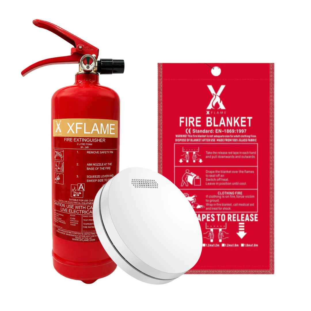 XFLAME Home Fire Protection Bundle 4 | PFAS-Free Fire Extinguisher ...